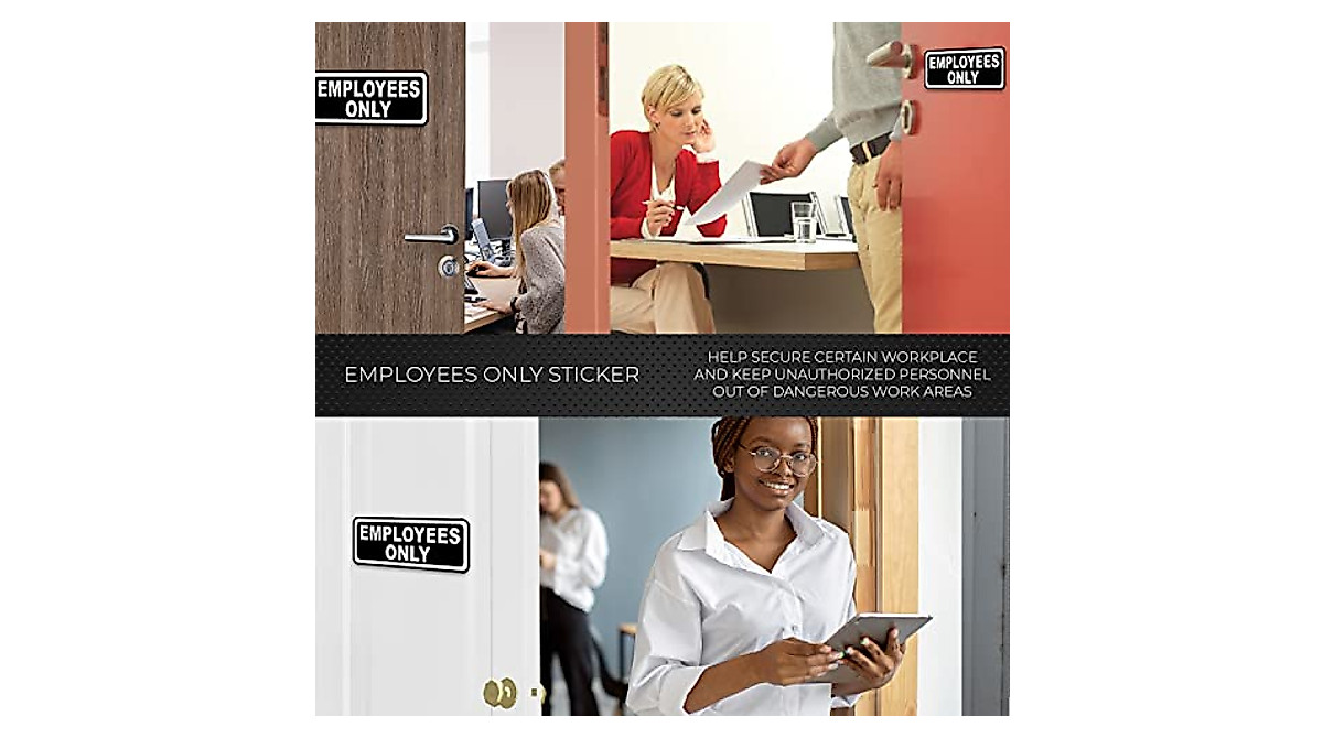 Employees Only Sticker - Durable Vinyl Sign for Restricted Areas