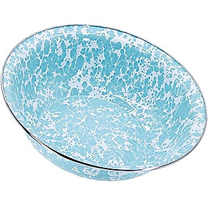 Golden Rabbit Enamelware - Sea Glass Pattern - 4qt Serving Bowl