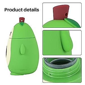 Padyrytu Cartoon Avocado Glass Double Layer Student Simple Fresh Mori Cute Portable Water Cup, Travel Mug Tea Water Bottle Coffee Flask, Born for Girls And Ladies, Green