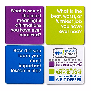 We! Connect Cards - Icebreaker Conversation Card Games | Conversation Starter Cards | Team Building Games for Work | Connections Game & Group Games for Adults | Featured by TEDx (60 Cards)