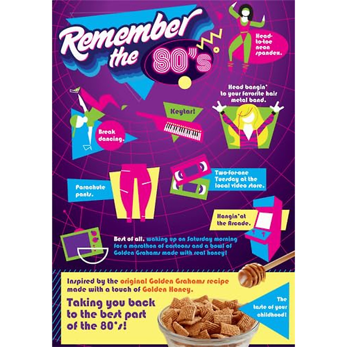 Golden Grahams Breakfast Cereal, Graham Cracker Taste, Whole Grain, Giant Size, 27.6 oz