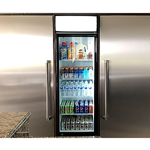 New Procool Refrigeration Glass Door Upright Display Beverage Cooler, Merchandiser Refrigerator; 12.7 Cubic Ft.