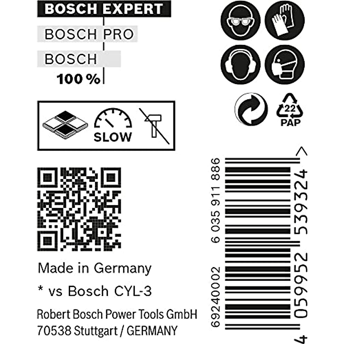 Bosch Professional 10x Expert CYL-9 MultiConstruction Drill Bit (for Concrete, Ø 6,00x100 mm, Accessories Rotary Impact Drill)