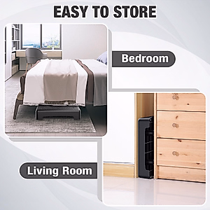 HBTower Step Stool, Mobility Step Stool for Adults & Seniors, Non-Slip Step Platform Indoor and Outdoor, Portable Step Riser, Safety Step for Car, Bedside, Office, Shower, Stairs, Black