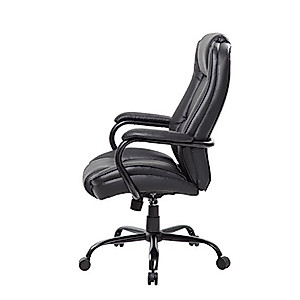 Boss Office Products Heavy Duty Executive Chair with 350lbs Weight Capacity in Black