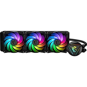MSI MAG CoreLiquid 360R V2 - AIO ARGB CPU Liquid Cooler - Rotating Cap Design - LGA 1700 Ready - 360mm Radiator - Triple 120mm RGB PWM Fans