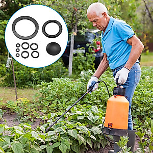 Msiud Sprayer Rubber Sealing Rings, O Type Essential Replacement Garden Seals Parts Pump Backpack Machine Irrigation Accessories Universal Seal Gasket Spare Complete Tough Compatible Piston Repair