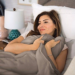 Brookstone World’s Softest Weighted Blanket (12 Pound) with Machine Washable Ultra-Soft Nap Fabric Cover