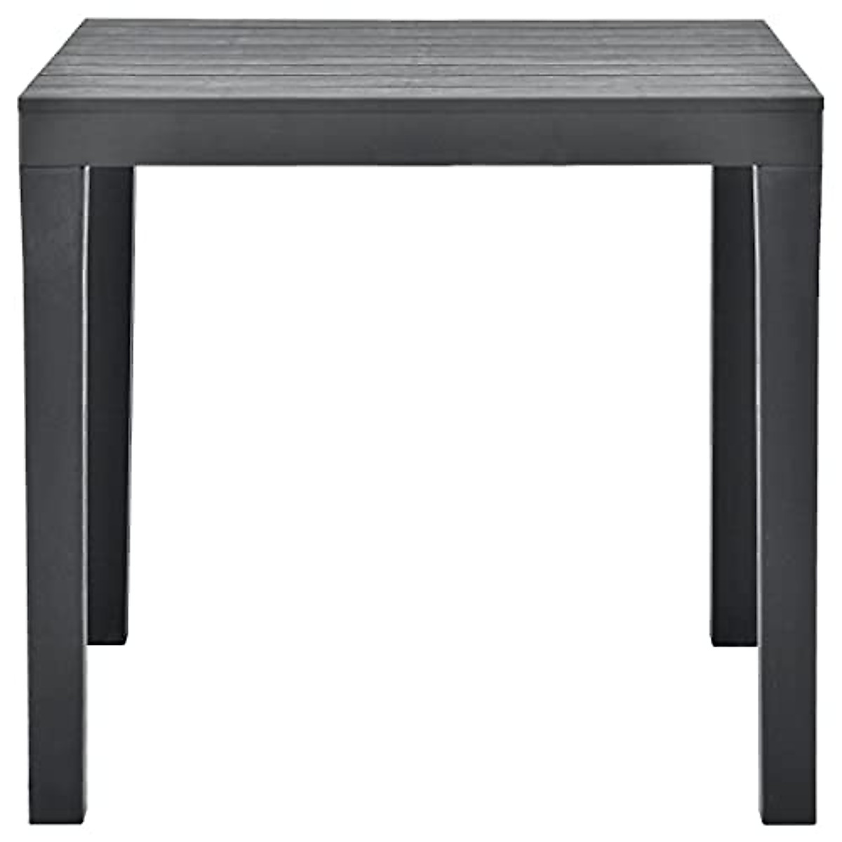 VanTook Outdoor Patio Table Garden Side Table, 30.7" Square Plastic End Table Sofa Table Balcony Coffee Table Cocktail Table for Porch Indoor Outdoor, Weather Resistant, Anthracite