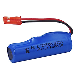 Blomiky 3.7V 500mAh Li-ion Rechargeable Battery with JST Plug and USB Charger Cable for Huina 1337 1338 RC Construction Trucks 1337 JST Battery 2