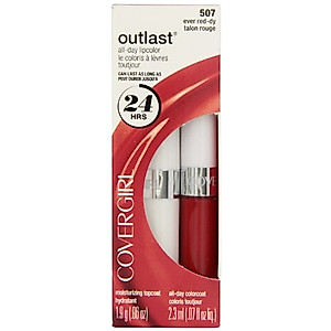 COVERGIRL Outlast All Day Two-Step Lipcolor Ever Red Dy 507, 0.13 Oz