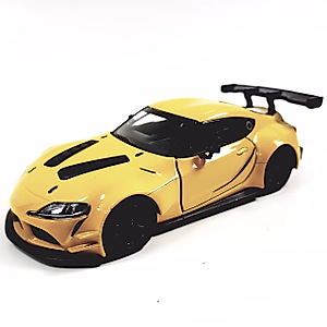 KiNSMART Toyota GR Supra Concept Racing Edition 1/36 Scale Diecast Race Car (Yellow)