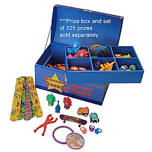 My Tiny Treasures Box Company Treasure Chest Box Desktop Size 10"x6"x6" for Teachers and Classroom Toy Prizes Awards for Star Students