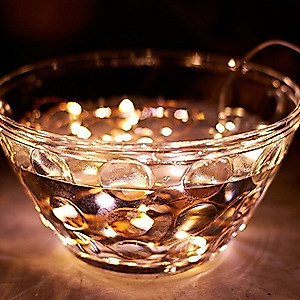 2 Sets of ATTAV LED String Lights with Timer, Battery Operated 20 Micro LEDs on 7 Feet Ultra Thin Copper Wire, Starry String Lights Fairy Lights for Bedroom Christmas Party Wedding Dancing(Warm White)