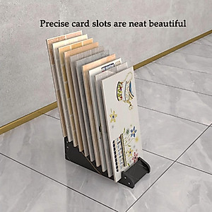 Floor Tile Display Stand, Sample Storage Rack, Wooden Plate Display Stands, Oblique Insertion Display Rack, for Craft Shows Retail Stores ( Size : 43x59x45cm/17x23.2x17.7in )