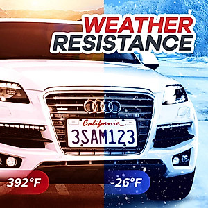 Aujen Silicone License Plate Frames,2 Pack Black Side-Opening License Bracket Holder with Easy Installation, License Plate Frame Without Obstruction.Rustproof, Rattle Proof & Weatherproof Universal