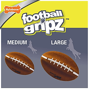 Nylabone Power Play Felt Football Gripz Fetch Toy, Squeaky Ball Chew Toy for Dogs, Large (1 Count)