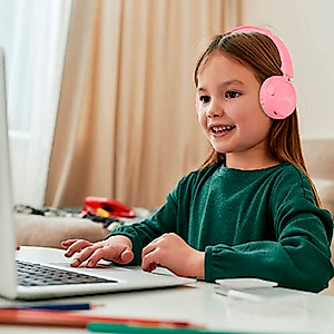 Altec Lansing Over The Ears Kids Headphones - Volume Limiting Technology for Developing Ears, Ages 6-9, Perfect for Learning from Home, Pink