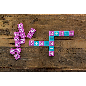 MOBI Kids Fun Math Games for Kids 4-8 - Addition & Subtraction Math Tile Card Games - Educational Math Game in a Classic Crossword Grid - Kids Game Using Numerical and Math Function Tiles