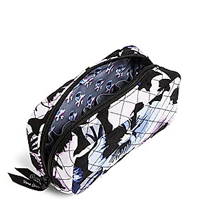 Vera Bradley Women's Cotton Zip-around Essential Oil Case, Plum Pansies - Recycled Cotton, One Size