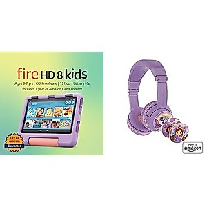 Fire HD 8 Kids tablet, 8" 32GB (Purple) + Kids Headset