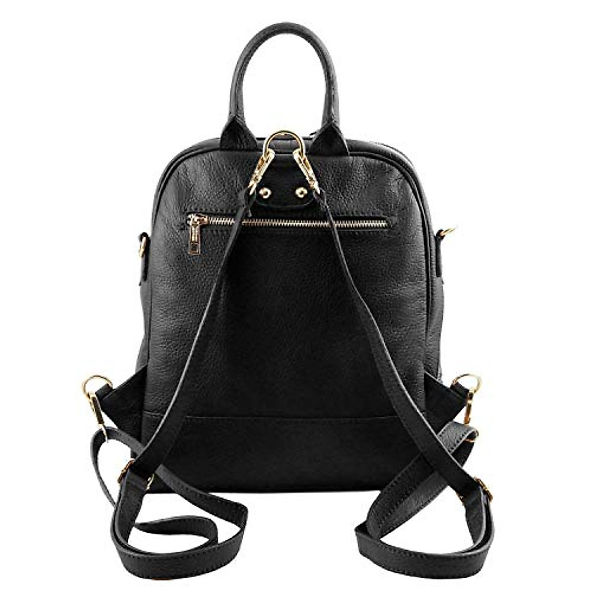 Tuscany Leather TLBag Soft leather backpack for women Black
