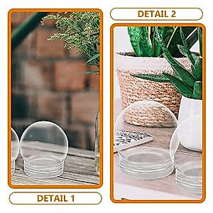NOLITOY DIY Snow Globe 15Pcs Plastic Clear Water Globes with Screw Off Caps Empty Fillable Snow Globe Christmas Candy Jar for DIY Christmas Party Crafts Decoration 4 Inch
