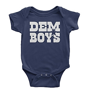 Expression Tees One-Piece Dem Boys Dallas 6 Months Navy Blue Romper