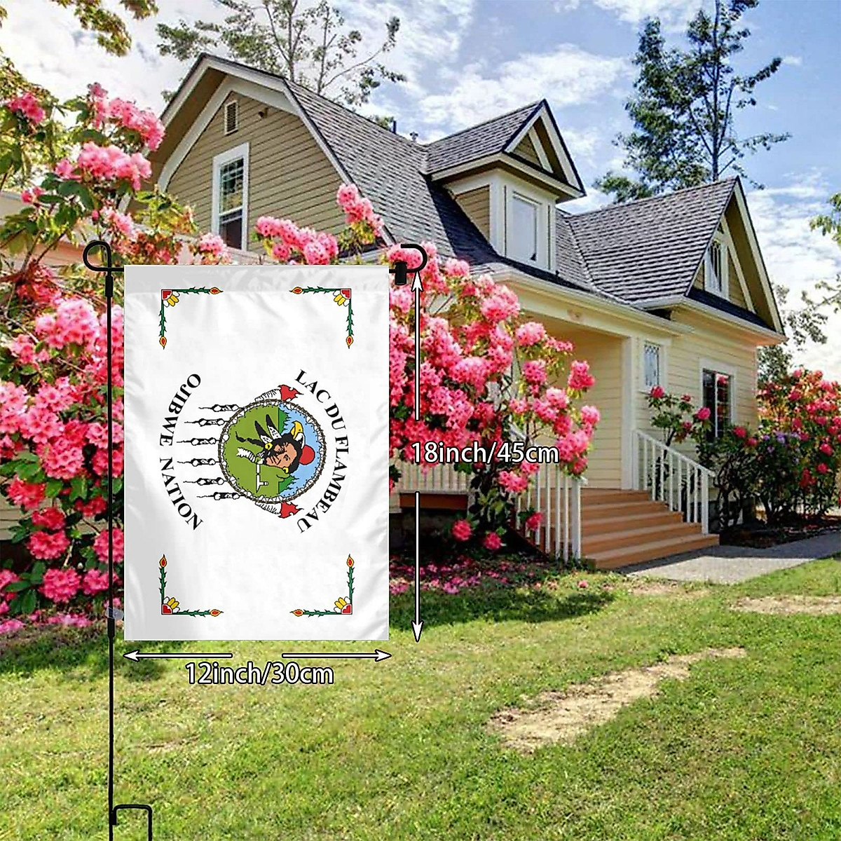 LIICHEES Flag Of The Lac Du Flambeau Ojibwe Nation Garden Flag 12x18 Inch Double Sided Outside Decoration Banner Yard Welcome Flags Home Decor Flags