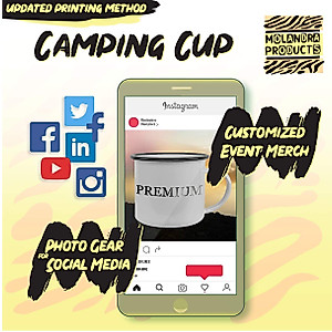 #zinced - 12oz Hashtag Camping Mug Stainless Steel, Black