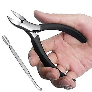 SGNekoo Toenail Clippers for Thick Nails Podiatrist Toe Nail Cutter Ingrown Nipper Easy Control Non-Slip Handle for Man Women Adult Seniors Stainless Steel Manicure Pedicure Tools(GJ131P6)