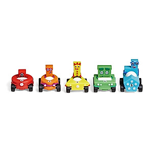 hand2mind Numberblocks Mini Vehicles, Race Car Toys, Toy Vehicle Playsets, Play Figure Playsets, Small Figurines for Kids, Number Toys, Counting Toys, Math Toys for Kids 3-5, Birthday Gifts for Kids