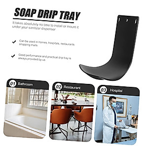 CIYODO Soap Dispenser Tray Laundry Drip Tray Soap Dispenser Drip Catcher Dispenser Catch Tray Soap Dispenser Bracket Machine Drip Pan Washer Stand Abs Plastic Water Tray