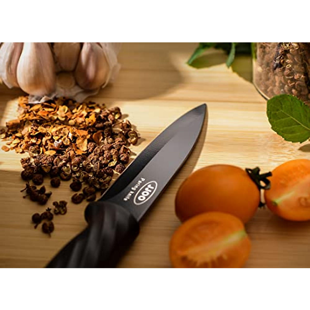 JJOO Paring knife, 8 PCS Paring Knives With Sheath, 4 & 4.5 inch Fruit and Pairing Knife, German Steel Kitchen Knife, Paring Knife Set for Home and Restaurant