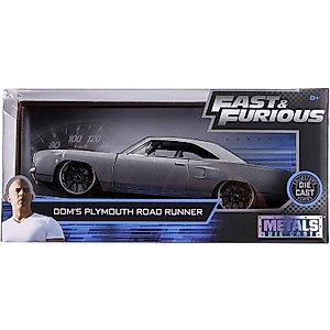 Fast & Furious 1:24 Dom's 1970 Plymouth Roadrunner Die-cast Car, Toys for Kids and Adults