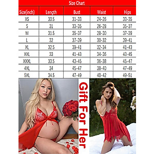 Avidlove Valentines Lingerie For Women For Sex Play Slutty Lingerie for Sex Lace Babydoll Lingerie Red S