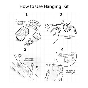 SIGNFORD Framed Canvas Wall Art Brown Meadow with Green Forest Landscape Wilderness Oil Painting Impressionism Traditional Scenic for Living Room, Bedroom, Office - 24x36 inches