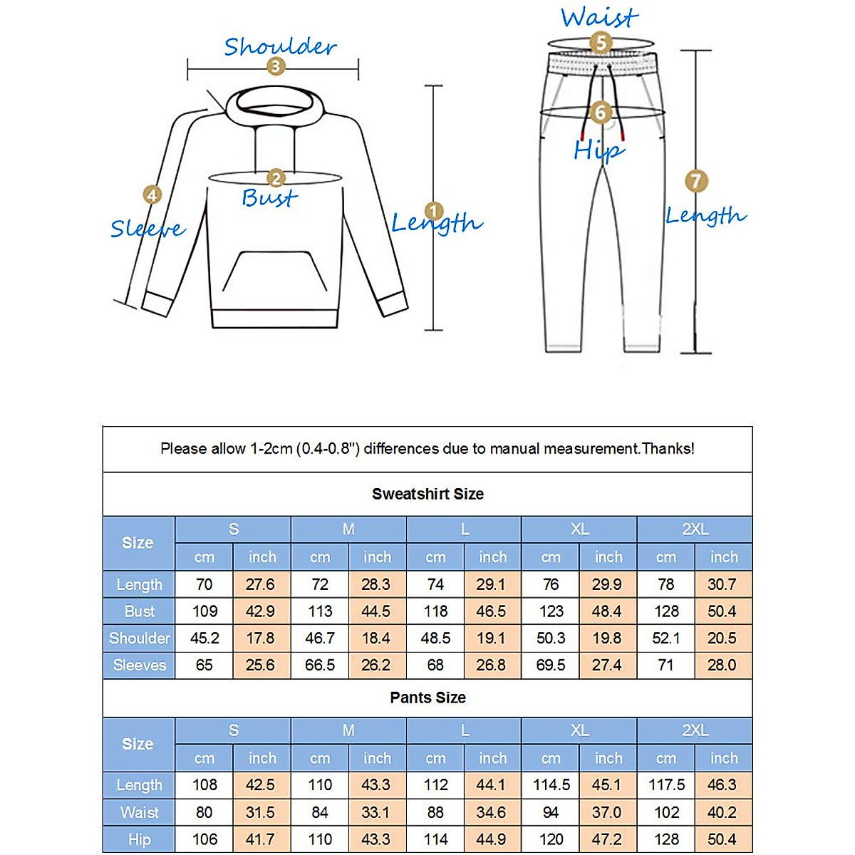 Tebreux Men's/Women's Jogging Tracksuit 2 Piece Athletic Outfit Hoodie Sports Sweatsuit Pullover Suit Sets Green L