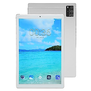 fannay 10.1 Inch HD Tablet, Support 4G Call, 6000mAh HD Tablet, USB C Port, Octa Core Processor, US Plug 100-240V for Study and Entertainment (Silver)