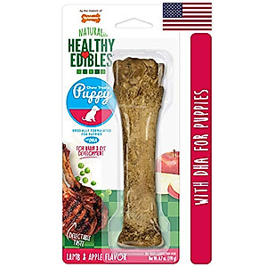 Nylabone Healthy Edibles Puppy Natural Long Lasting Dog Chew Treats Lamb & Apple X-Large/Souper (1 Count)