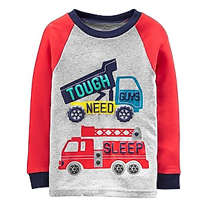 Simple Joys by Carter's Boys' 6-Piece Snug Fit Cotton Pajama Set, Multicolor/Cars/Dog/Firetruck/Stripe, 4T