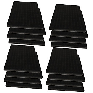 ABOOFAN 16 Pcs Jewelry Box Pad Ring Display Case Glasses Necklace Rearring Organizer Earring Sponge Pad Ring Insert Display Pad Black Earrings Holder Jewelry Sponge Holder Monitor Drawer