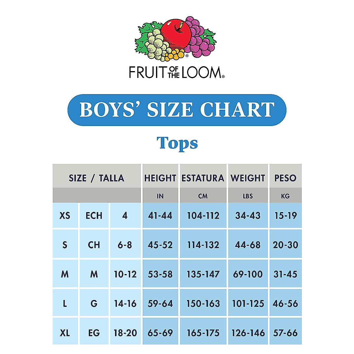 Fruit Of The Loom Boys Eversoft Cotton Undershirts, T Shirts & Tank Tops Underwear, T Shirt - Boys - 5 Pack - White, Small US