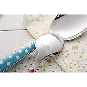 ANNOVA 24PCS Flatware Set - Stainless Steel Silverware/Cutlery with Color Handles - 6 x Dinner Forks, 6 x Dinner Knives, 6 x Dinner Spoons, 6 x Dessert Spoons - Service for 6 (Mix Color)