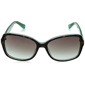 Kate Spade New York womens Ayleen Sunglasses, Havana Green/Gray Gradient Aqua, 56 mm US