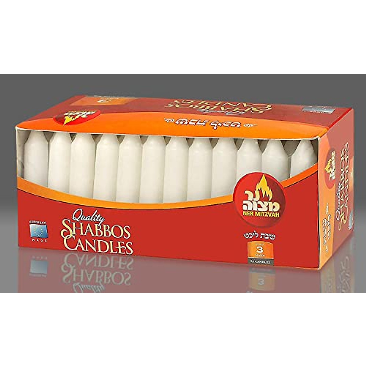 Ner Mitzvah Classic White – 4 Inch Candles - 72 Bulk Pack - for Shabbat Candles, Dinner Tables, Restaurants, Ceremonies and Emergency - 3 Hour Burn Time