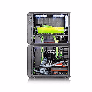 Thermaltake Core V21 SPCC Micro ATX, Mini ITX Cube Gaming Computer Case Chassis, Small Form Factor Builds, 200mm Front Fan Pre-installed, CA-1D5-00S1WN-00 Black