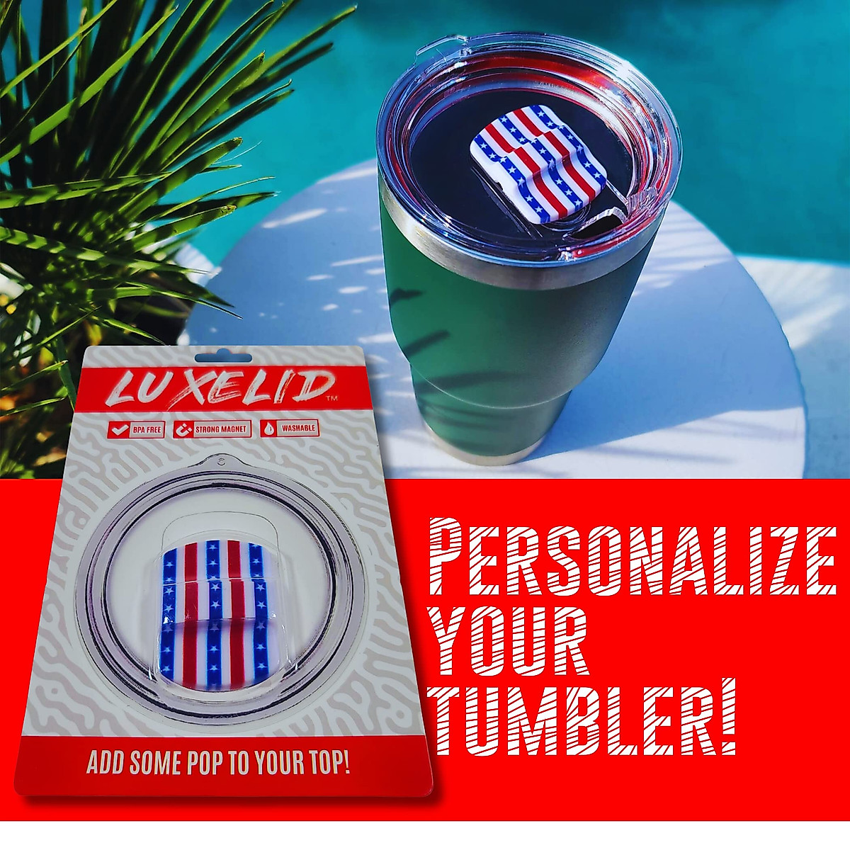 Yeti Magnetic Slider Replacement - Yeti Magslider replacement - Yeti lid magnet fits All Yeti Tumbler Magslider Lids - (USA)-BPA FREE/HAND WASH ONLY