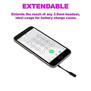 Accessonico 2 Pack Headphone Jack Adapter Android Phone Ultra Slim Audio Extender Replacement for Life Proof 3.5 mm Short Extension Cable AUX Skinny Dongle Compatible with Lifeproof