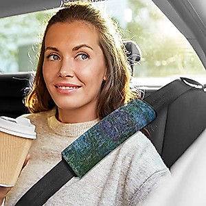 Water Lilies Seat Belt Cover 2pcs Soft Car Seatbelt Covers for Kids Car Seat Belt Pads Cover Car Accessories for Women Adults Children Comfortable Driving,S